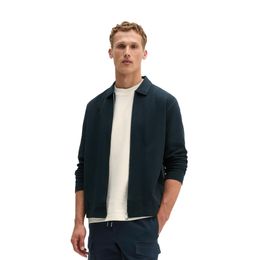 Marc O'Polo Sweatjacke MARC O'POLO "mit feiner Struktur", Herren, Gr. M, schwarz navy, Obermaterial: 100% Baumwolle, unifarben, regular fit, Sweatjacken Sweatjacke