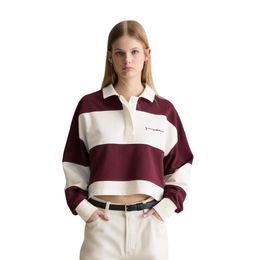 Marc O'Polo Sweatshirt MARC O'POLO DENIM "aus reinem Organic Cotton", Damen, Gr. L, dunkelrot, Obermaterial: 100% Baumwolle, gestreift, relaxed fit, Sweatshirts Sweatshirt