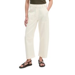 Marc O'Polo Chinohose MARC O'POLO "aus Baumwoll-Twill-Stretch", Damen, Gr. 32, Normalgr&ouml;&szlig;en, wei&szlig; cotton, Twill, Obermaterial: 97% Baumwolle, 3% Elasthan, unifarben, loose fit lang, Hosen Chinohose