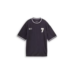 Kurzarmshirt Tom Tailor, Jungen, Gr. 128, coal grau, Single Jersey, Obermaterial: 100% Polyester, bedruckt, unifarben mit Farbeins&auml;tzen, oversize h&uuml;ftbedeckend, Rundhals, B&uuml;ndchen, Shirts, Sommershirt mit Print/f&uuml;r Boys