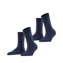 Socken Esprit "Uni", Damen, Gr. 39-42, marine, Baumwollmischung, unifarben, normal, Socken Socken, aus elastischem Material, atmungsaktiv, weich, hautfreundlich