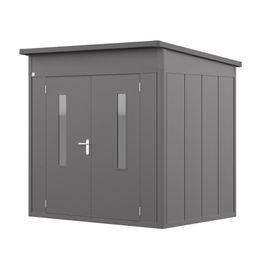 GFP Primeyard Ger&auml;tehaus FELIX aus Metall Gartenhaus Ger&auml;teschuppen, anthrazit 180x158x231 cm