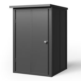 GFP Primeyard Ger&auml;teschrank FRANZ aus Metall Gartenschrank inkl. Boden, anthrazit 156x84x131 cm