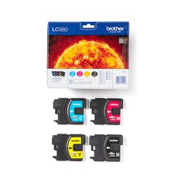 Brother LC980 Value Pack Druckerpatronen-Paket Cyan/Magenta/Gelb/Schwarz