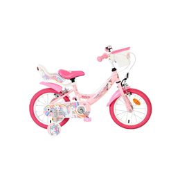 VOLARE Kinderfahrrad Unicorn 14 Zoll ohne R&uuml;cktrittbremse, rosa