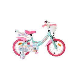 VOLARE Kinderfahrrad Unicorn 14 Zoll ohne R&uuml;cktrittbremse, gr&uuml;n