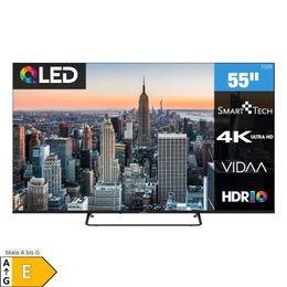SONSTIGE Smart Tech 55QV02K QLED Fernseher 55 Zoll Smart TV VIDAA HDR Fernseher mit 4K UHD, Bluetooth (2026)