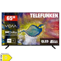 Telefunken D65Q920B2CW QLED Fernseher 65 Zoll Smart TV VIDAA 4K UHD HDR Dolby Vision, HD+ (2026)