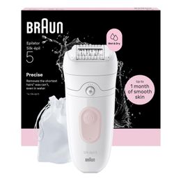 Braun Silk&middot;&eacute;pil 5, Wet & Dry, Langanhaltend glatte Haut, 5-011 Epilierer (Innovative MicroGrip-Pinzetten-Technologie, Wet & Dry, Massagerollenaufsatz, Lieferumfang: Braun Epilierer, Hautkontaktaufsatz, Tasche, Reinigungsb&uuml;rste, Ladekabel)