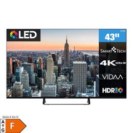 SONSTIGE Smart Tech 43QV02V QLED Fernseher 43 Zoll Smart TV VIDAA HDR Fernseher mit 4K UHD, Bluetooth (2026)