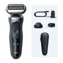 Braun Series 7 Elektrorasierer, +1 Aufsatz, 72-G1200s Herrenrasierer (Akkubetrieb, 360&deg; SkinFlex Kopf, 3 Rasiermodi, kabellose Laufzeit von bis zu 60 Min., 100% wasserdicht, hergestellt in Deutschland, Reiseetui, Ladeger&auml;t, Reinigungsb&uuml;rste, Pr&auml;zisionstrim
