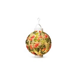 Living & Garden LED Lampion Oval bedruckt Blumen