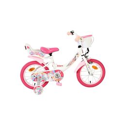 VOLARE Kinderfahrrad Unicorn 14 Zoll, wei&szlig;