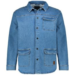 Herren Gro&szlig;e Gr&ouml;&szlig;en | North Jeans-Overshirt mit Stretch Farbe blau Gr&ouml;&szlig;e: 8XL