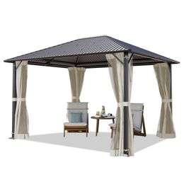 TOOLPORT Gartenpavillon Moonlight Superior, inkl. 4 Seitenteile 3x3.65 m Cream