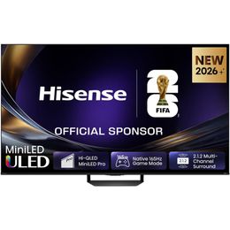 HISENSE Mini-LED-Fernseher "55U7DS PRO", Energieeffizienz: E (A-G), schwarz, dunkelgrau, 55 &Prime;, Fernseher