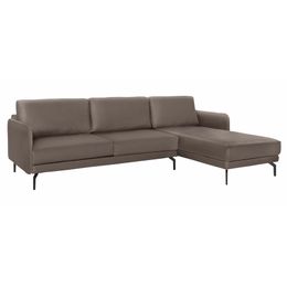 Ecksofa "CR.450, Designecksofa, Polsterecke, L-Form", beige (beigegrau 534, 26), B:234cm H:85cm T:178cm, NaturLEDER OSKAR (echtes Rindsleder), CREATION BY ROLF BENZ, Sofas, Ecksofa, Armlehne sehr schmal, Breite 234 cm, Alugussf&uuml;&szlig;e in umbragrau