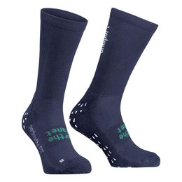 Socken Uhlsport "Socken Grip", Herren, Gr. 41-44, blau (marine, wei&szlig;), Obermaterial: 50% Baumwolle CO(Bio). 47% Polyester Pol. recyc.. 3% Elasthan EL., Socken Socken