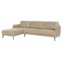 Ecksofa "CR.450, Designecksofa, Polsterecke, L-Form", beige (beige 534, 20), B:234cm H:85cm T:178cm, NaturLEDER OSKAR (echtes Rindsleder), CREATION BY ROLF BENZ, Sofas, Ecksofa, Armlehne sehr schmal, Breite 234 cm, Alugussf&uuml;&szlig;e in umbragrau