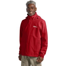 Funktionsjacke Jack Wolfskin "TRAILTIME 2L JKT M", Herren, Gr. M, adrenaline rot, Obermaterial: 100% Polyester, Jacken Funktionsjacke, Wasserabweisend, windabweisend, atmungsaktiv, &Uuml;bergangsjacke