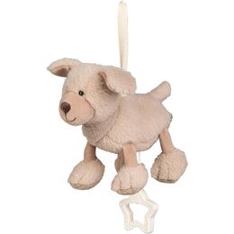 Spieluhr Sterntaler "Hund Lucky, S", grau (graubeige), Spieluhren, BabyB:14cm H:15cm T:8cm, Polyester, B:14cm H:15cm T:8cm