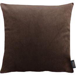 Dekokissen Apelt "Arte" Gr. 1, braun (braun, unifarben), B:45cm L:45cm, Polyester, Dekokissen_Sitzkissen_Kissenh&uuml;llen, Kissenh&uuml;lle mit F&uuml;llung, 1 St&uuml;ck