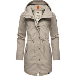 Parka Ragwear "Canny", Damen, Gr. XXXL(46), wei&szlig; (bone), Obermaterial: 65% Polyester, 35% Baumwolle. Innenfutter: 100% Polyester, figurumspielend Po-bedeckend, mit Kn&ouml;pfen normaler Saum mit Druckknopf,verstellbar, Jacken Parka, stylische &Uuml;bergangsjacke mit gro&szlig;er Kapuze