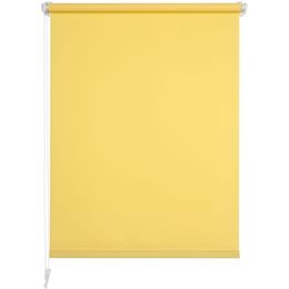Seitenzugrollo Liedeco "Klemmfix" Gr. 6, gelb, B:120cm H:150cm, Polyester, Rollos, Seitenzugrollo, inkl. Klemmtr&auml;ger