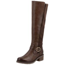 Stiefel Remonte "Remonte Stiefel Glattleder", Damen, Gr. 38, mahagony, Glattleder, Schuhe Stiefel