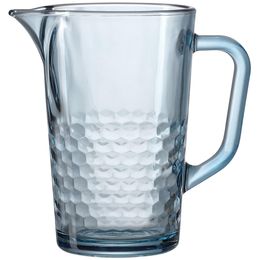 Ritzenhoff & Breker Wasserkrug RITZENHOFF & BREKER "Favo", blau, B:18cm H:18,5cm &Oslash;:12cm, Glas, Karaffen, Sp&uuml;lmaschinengeeignet, Fassungsverm&ouml;gen: 1,2 Liter