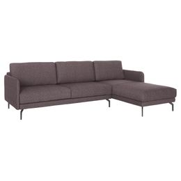 Ecksofa "CR.450, Designecksofa, Polsterecke, L-Form", lila (purpurviolett, steingrau 044, 69), B:234cm H:85cm T:178cm, Chenille COCO (72% Polyester 15% Baumwolle 13% Polyacryl), CREATION BY ROLF BENZ, Sofas, Ecksofa, Armlehne sehr schmal, Breite 234 cm, Alugussf&uuml;&szlig;e in umbragrau