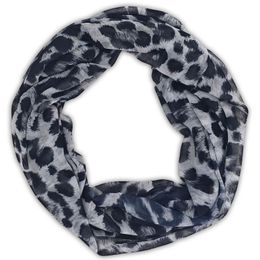 Loop styleBREAKER "Loop Schal mit Leoparden Muster", Damen, grau (grau, schwarz), Obermaterial: 100% Viskose CV., Modisch, Modet&uuml;cher Loop