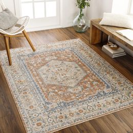Teppich LIVABLISS "OIDA", braun, B:160cm H:5,08mm L:213cm, Kunstfaser, Teppiche, Teppich, Maschinenwaschbarer Teppich &ndash; pflegeleicht im Alltag