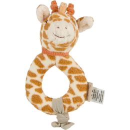Greifling Sterntaler "Giraffe Kaya Knoten", braun (goldbraun), Greifspielzeug, KinderH:14cm, Baumwolle, Polyester, mit Rassel, H:14cm