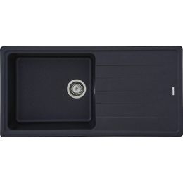 Einbausp&uuml;le respekta "COLUMBIA100X50G", schwarz, B:100cm T:50cm, Verbundwerkstoff, K&uuml;chensp&uuml;len