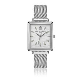 Quarzuhr AMELIA PARKER "AF9-B014S", silber, Armbanduhren, Damen, Quarzuhr