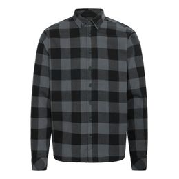 Flanellhemd Blend "BHBUSTER SHIRT", Herren, Gr. S, N-Gr, schwarz, Web, Obermaterial: 100% Baumwolle, kariert, regular fit normal, ohne Ausschnitt, 2-Knopf-Manschette, Hemden, Baumwolle, regular fit