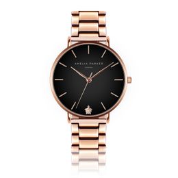 Quarzuhr AMELIA PARKER "AA3-B068R", rose gold, Armbanduhren, Damen, Quarzuhr