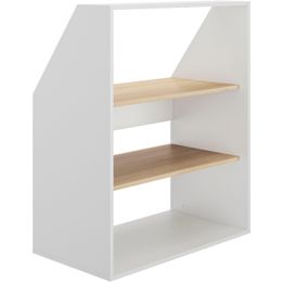 Kleiderschrank GAMI "UNDER", braun (wei&szlig;, sonoma eiche), B:91cm H:110cm T:50cm, Holzwerkstoff, Schr&auml;nke, Kleiderschrank, Schr&auml;gschrank mit einer T&uuml;r