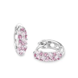 Paar Creolen Prinzessin Lillifee "2016523", rosa (silber, 925, rosa, pink, rosa, pink), Ohrringe, M&auml;dchen, Silber 925 (Sterlingsilber), mit Zirkonia (synth.)