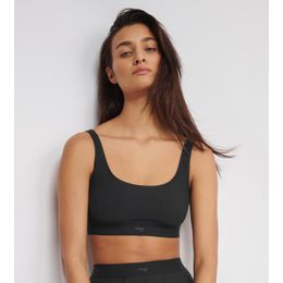 Bustier Sloggi "EVER Ease", Damen, Gr. L, N-Gr, schwarz, Single Jersey, Obermaterial: 82% Baumwolle, 18% Elasthan, unifarben, BHs Bustier, temperaturausgleichend, Baumwolle, U-Ausschnitt, atmungsaktiv