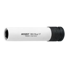 Hazet Schlag-, Maschinenschrauber Steckschl&uuml;ssel-Einsatz (6kt.), extra lang 904SLG-21 Vierkant hohl 12,5 mm (1/2 Zoll) Au&szlig;en-Sechskant-Tractionsprofil)