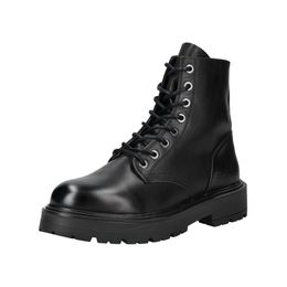 Schn&uuml;rstiefelette Replay "Replay Stiefelette Leder", Herren, Gr. 43, schwarz, Leder, Schuhe Schn&uuml;rstiefelette