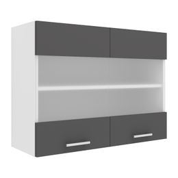 H&auml;ngeschrank Vcm "K&uuml;chenschrank B. 80 cm H&auml;ngeschrank K&uuml;che Esilo", schwarz (wei&szlig;, anthrazit), B:80cm T:31cm, Obermaterial: 100% Holz Wood., Schr&auml;nke, H&auml;ngeschrank