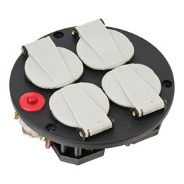 Fa.Brennenstuhl Steckdoseneinsatz-Montageplatte 4-fach IP20 230V/16A Thermostat mit Kontroll-Leuchte ; Brennenstuhl (1081080)
