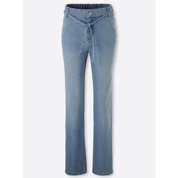 Bequeme Jeans Club of Comfort, Damen, Gr. 22, Kurzgr&ouml;&szlig;en, blau (blau, bleached), 81% Baumwolle, 17% Polyester, 2% Elasthan, unifarben, lang, Jeans