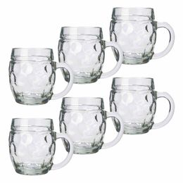 Bierkrug ST&Ouml;LZLE "Bierkr&uuml;ge T&uuml;binger 500 ml 6er Set transparent", bunt (transparent), 6 tlg., Glas, Trinkgef&auml;&szlig;e