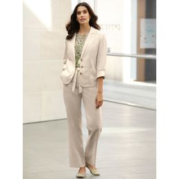 Jackenblazer Inspirationen "Blazer", Damen, Gr. 36, beige (sand), 55% Leinen, 45% Viskose, Blazer