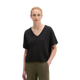 Marc O'Polo Strickpullover MARC O'POLO "aus reinem Baumwollgarn", Damen, Gr. L, schwarz, Obermaterial: 100% Baumwolle, unifarben, V-Ausschnitt, Pullover Strickpullover