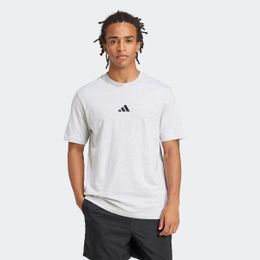 T-Shirt adidas Sportswear "M SL SJ T", Herren, Gr. 3XL, grau (light grau heather, schwarz), Obermaterial: 100% Baumwolle, normal, Rundhals, Shirts T-Shirt, sportliches Kurzarmshirt, mit Rundhalsausschnitt